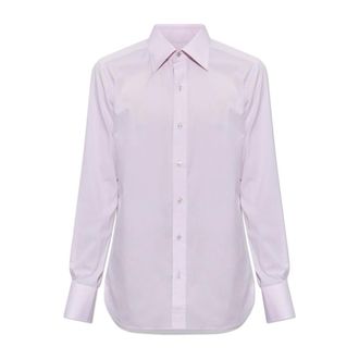 Tom Ford Homme, Chemises, Rose, Taille: 2XL Chemise Popeline Coupe Ajust&eacute;e