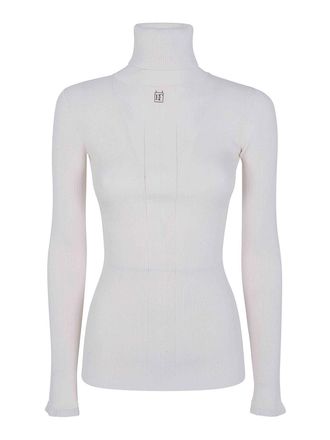 Elisabetta Franchi Pull Col Roul&eacute; - Blanc