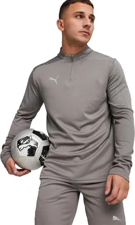 Puma TeamFinal Trainingsjacke f&uuml;r Herren, mit kurzem Rei&szlig;verschluss, Training (Grau)
