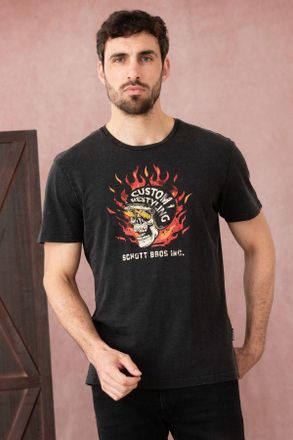 Schott NYC Tee Shirt Tselis black