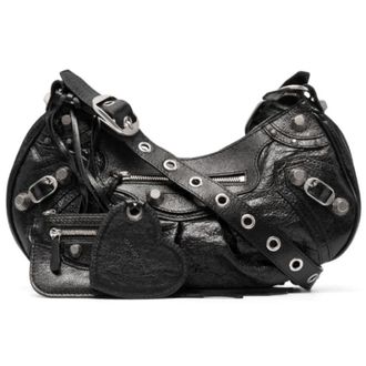 Balenciaga Lammleder Schultertasche mit verstellbarem Riemen - - Bags - Damen - Schwarzk - ONE SIZE