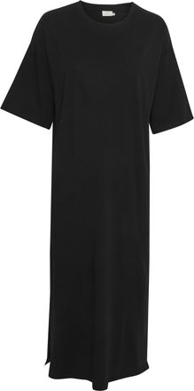 Kaffe Kleid KAedna Damen Kleid Kurzarm Rundhals Casual Shirtkleid Jersey Maxikleid XXL, Black Deep XXL