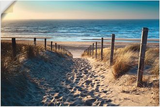 Artland ARTland Wanddeko Wandtattoo selbstklebende Vinylfolie 120x80 cm Strand Meer Küste Nordsee Natur Sommer Dünen Sand Gräser T9IP