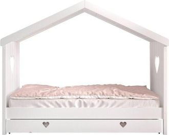 Paris Prix Lit Gigogne Cabane Enfant Ouvert Amori 90x200cm Blanc