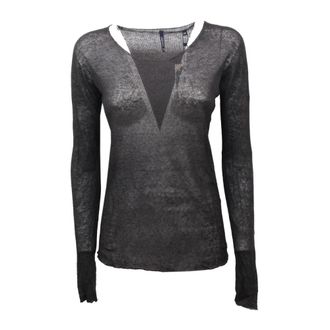 Woolrich Maglione Lino Sweater - - Knitwear - Damen - Grau - XS