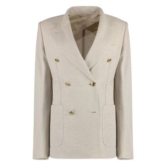 Max Mara Vanadio Baumwoll-Doppelreiher-Blazer - - Jackets - Damen - Beige - XS