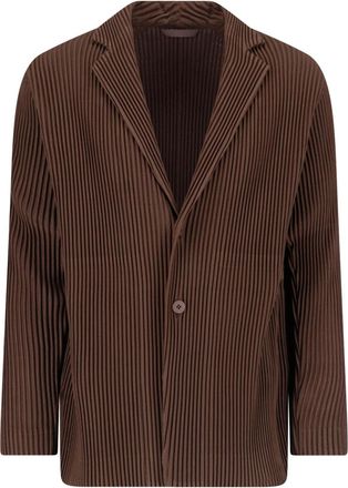 Homme Pliss&eacute; Issey Miyake Single-Breasted Pleated Blazer
