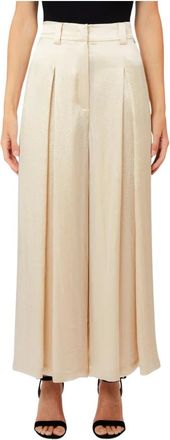 Liu Jo Femme, Pantalons, Beige, Taille: 42 FR Wide Pantalons