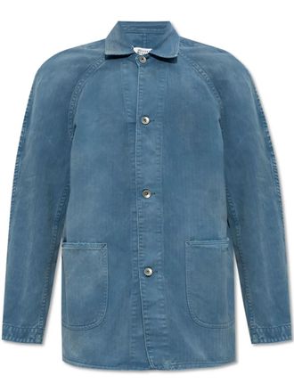 Maison Margiela surchemise en coton - Bleu