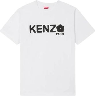 Kenzo Femme, Tops, Blanc, Taille: 38 FR T-shirt ample Boke Flower 2.0