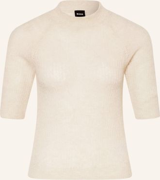 HUGO BOSS Strickshirt Fewe Mit Alpaka beige