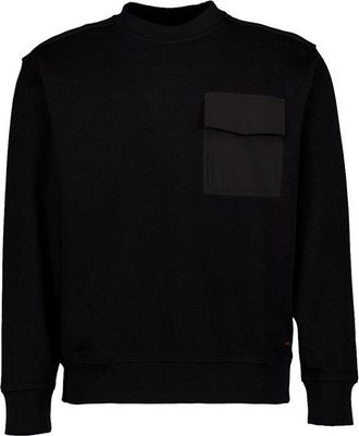 Boss Orange by Hugo Boss BOSS Orange Herren Pullover schwarz Baumwolle unifarben