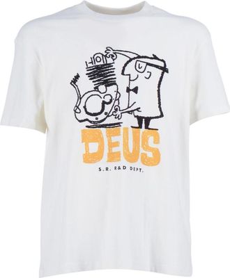 Deus Homme, Tops, Blanc, Taille: XL T-shirt Eraserology