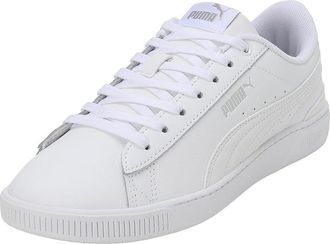 Puma Vikky v3 Lthr, Damen Sneaker, Weiß Weiß Silber, 38.5 EU