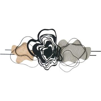 Beliani Beliani - Wanddekoration Schwarz Metall 111 x 48 cm Handgefertigt Moderner Stil Akzentst&uuml;ck Kunstwerk Dekoration f&uuml;r W&auml;nde