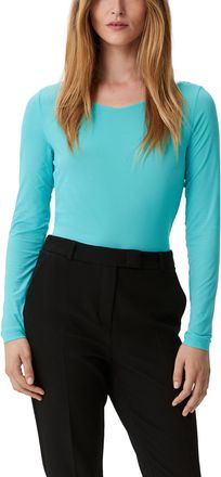 Comma Damen 2136599 T-Shirt, 6223 t&uuml;rkis, 40