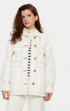 Tommy Hilfiger Jeanshemd WW0WW43728 Weiß Relaxed Fit