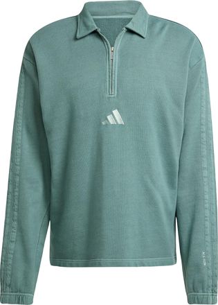 adidas Mens All SZN French Terry Washed Half-Zip Pullover Aurora Ivy XL