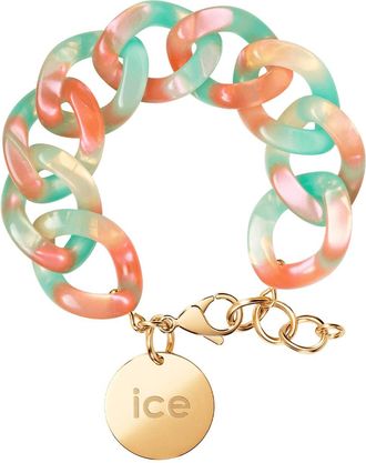 Ice Watch ICE Jewellery - Chain Bracelet - Turquoise nude - Kettenarmband mit XL-Maschen für Frauen, geschlossen mit einer goldenen Medaille (020997)
