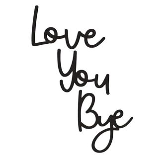 Cabilock Handgefertigtes Holzschild Love You Bye mit Detailreicher Schnitzkunst Rustikale Wanddekoration für Schlafzimmer und Wohnzimmer Vielseitig Einsetzbare
