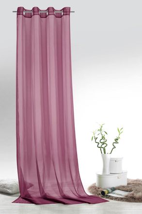 Heimtexland Fashion&Joy - Ösenschal Voile Beere HxB 245x140 cm - transparent einfarbig - Dekoschal Gardine Typ418