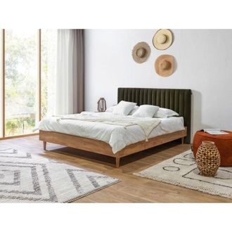 BOBOCHIC Bobochic - Lit oceane avec lattes massives 140x190 Vert