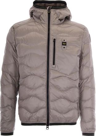 Blauer Homme, Vestes, Gris, Taille: XL Down Jacket