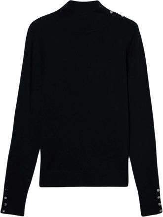 Oltre Femme, Pulls, Bleu, Taille: 44 FR Col roul&eacute; ajust&eacute;