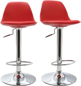 Miliboo Miliboo - Tabourets de bar design rouges (lot de 2) steevy