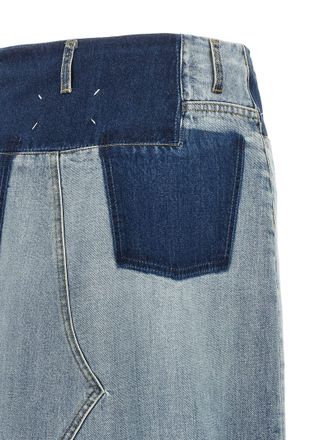 Maison Margiela Deconstructed Denim Skirt - Blue