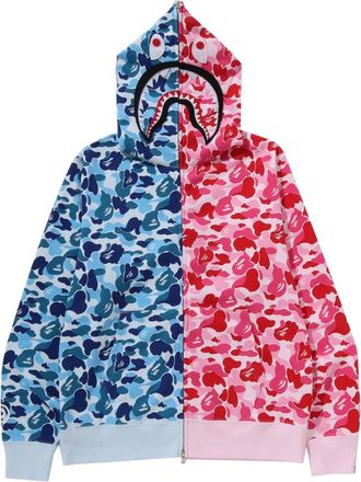 A Bathing Ape hoodie zippé Abc Camos Separate Shark - Bleu