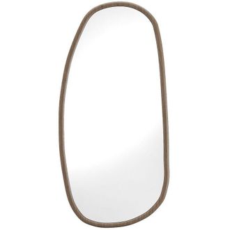Vente-Unique Miroir organique en bois dh&eacute;vea - L. 58 x H. 130 cm - MEIXI