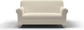 Italian Bed Linen Leslie Elastischer und ausziehbarer Sofabezug, Creme, 2 Plätze