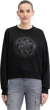 Guess Damen, Sweatshirts & Hoodies, Schwarzk, MGr&ouml;&szlig;e