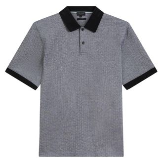 Ted Baker Auguso Regular Tonal Jacquard Navy Poloshirt