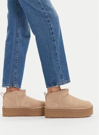 UGG Schneeschuhe Classic Ultra Mini Platform 1135092 Beige