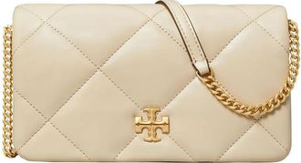Tory Burch Tory Burch Portemonnaie - Kira Diamond Quilt Chain Wallet - Gr. unisize - in Beige - f&uuml;r Damen