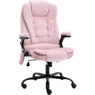 vidaXL Chaise de bureau de massage Rose Velours Vidaxl