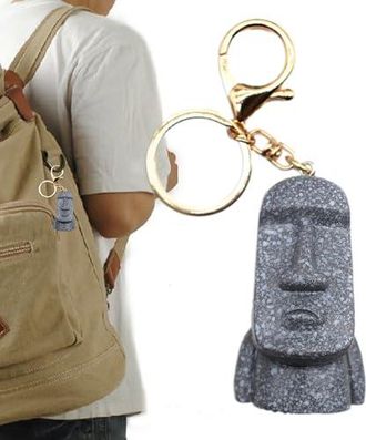 Generico Stone Keychain - Statue De La T&ecirc;te De Faisceau Pendentif Accessoire Pour Sacs Cr&eacute;atifs | Statues d&icirc;le De Paster, Mat&eacute;riaux De Haute Qualit&eacute;