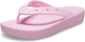 Crocs Femme Classic Platform Flip Flops, Sandals Chaussures-lifestyle, Flamingo, 38/39 EU