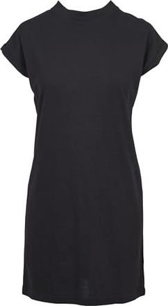 Urban Classics Robe Col Montant Manches Courtes Femme Robe Courte Noir 5XL 100% Coton