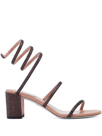 Rene Caovilla Sandalen mit Kristallen 75mm - Rosa