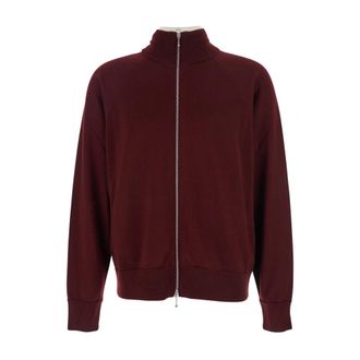 Jil Sander Woll-Cardigan mit Rei&szlig;verschluss - - Knitwear - Herren - Rot - XS