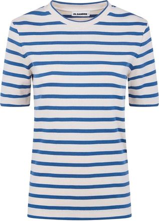 Jil Sander Crewneck Short Sleeves Stripes T-Shirt