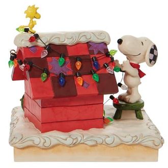 Enesco Jim Shore Peanuts Snoopy and Woodstock Figurine décorative de Niche pour Chien, 13 cm, Multicolore