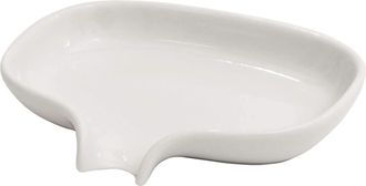 Bosign bosign-Seifenablage-Porzellan-weiß-13,5x10,5x2,5 cm, Gummi, 1