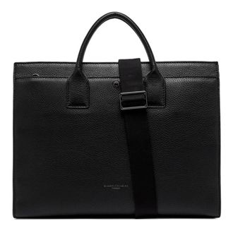 Gianni Chiarini Homme, Sacs, Noir, Taille: ONE Size Sac &agrave; main en cuir noir Florence
