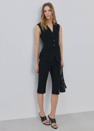 Mango Gilet costume cintr&eacute; noir - Femme - XS - MANGO