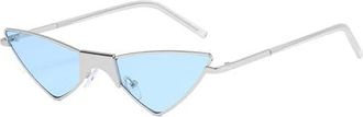 Generic Lunettes De Soleil En M&eacute;tal Tendance Triangle Hommes Et Femmes F&ecirc;te Lunettes De Soleil Dr&ocirc;les(Blue)