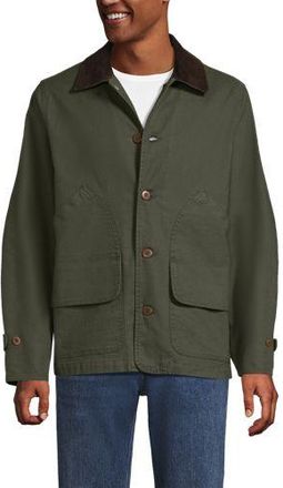 Lands End Barn-Jacke aus Canvas, Herren, Größe:44-46 regular, Grün, Elasthan/Baumwoll-Mischung, by Lands End